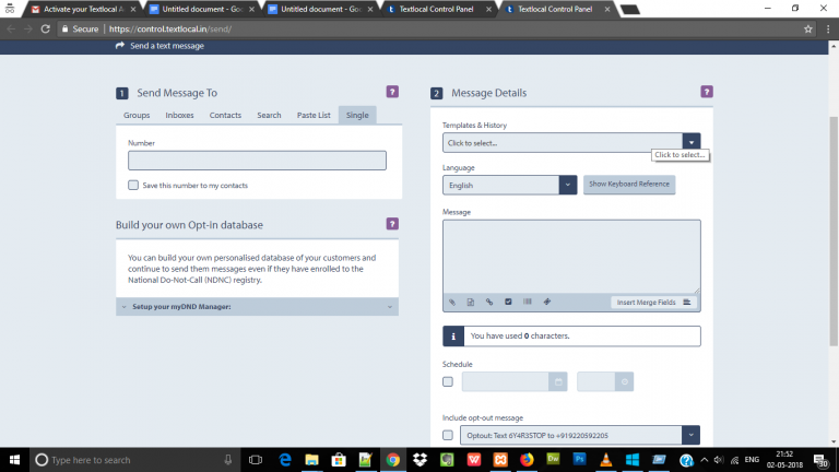 Sending SMS messages using Textlocal Webner Blogs - eLearning, Salesforce, Web Development & More
